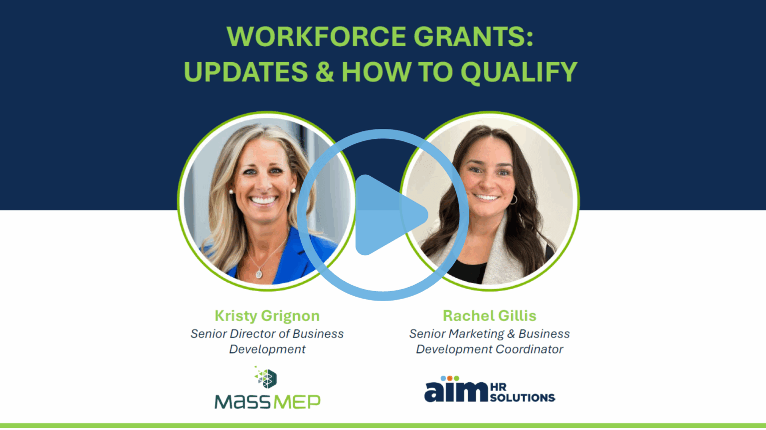 Webinar: Workforce Grants: Updates & How to Qualify - AIM HR Solutions
